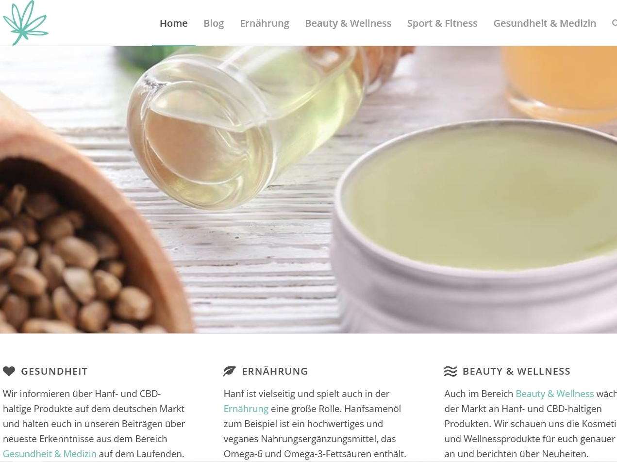 Hanf-Wellness.de informiert über Hanf- und CBD-haltige Produkte — gras.de